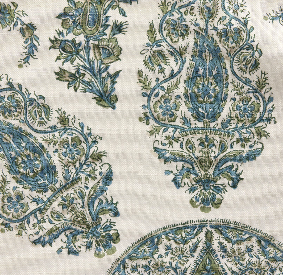Samarkand Pillow Cover in Blue Green on White, Peter Dunham Textiles ...